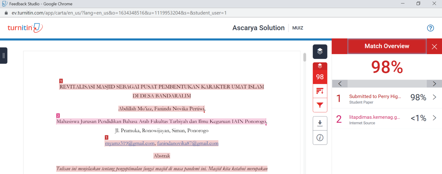 Cara Cek Turnitin & Membaca Similarity Index yang Benar (Panduan ...